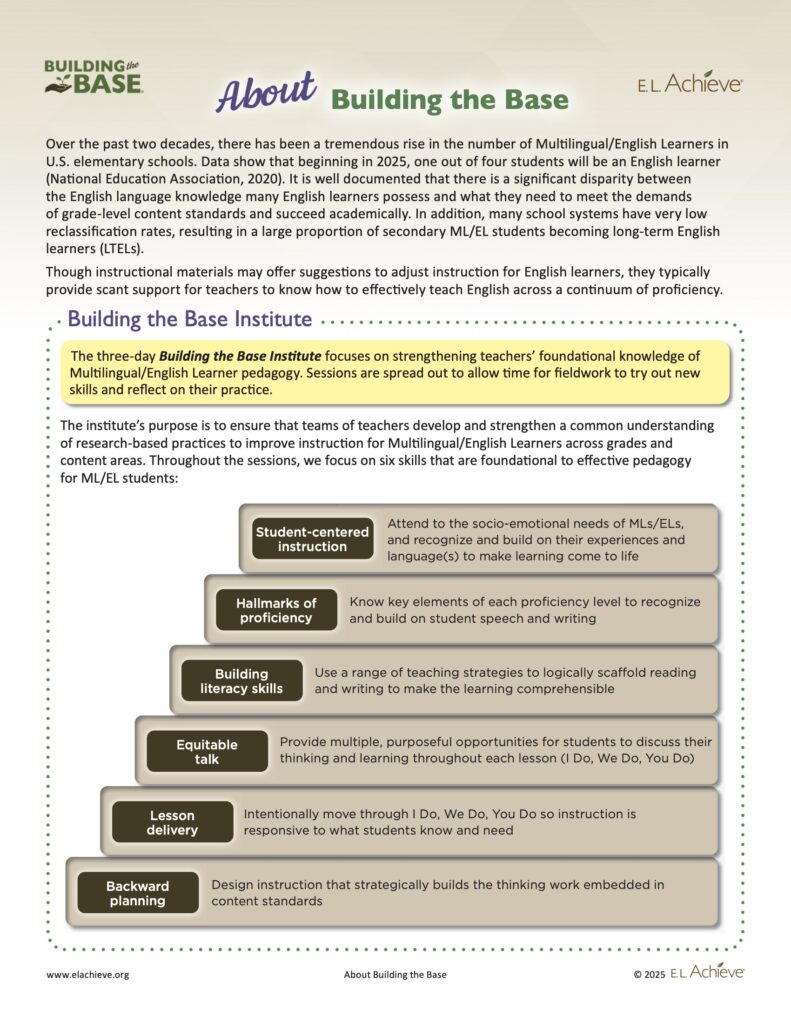 E.L. Achieve's Initiatives - E.L. Achieve